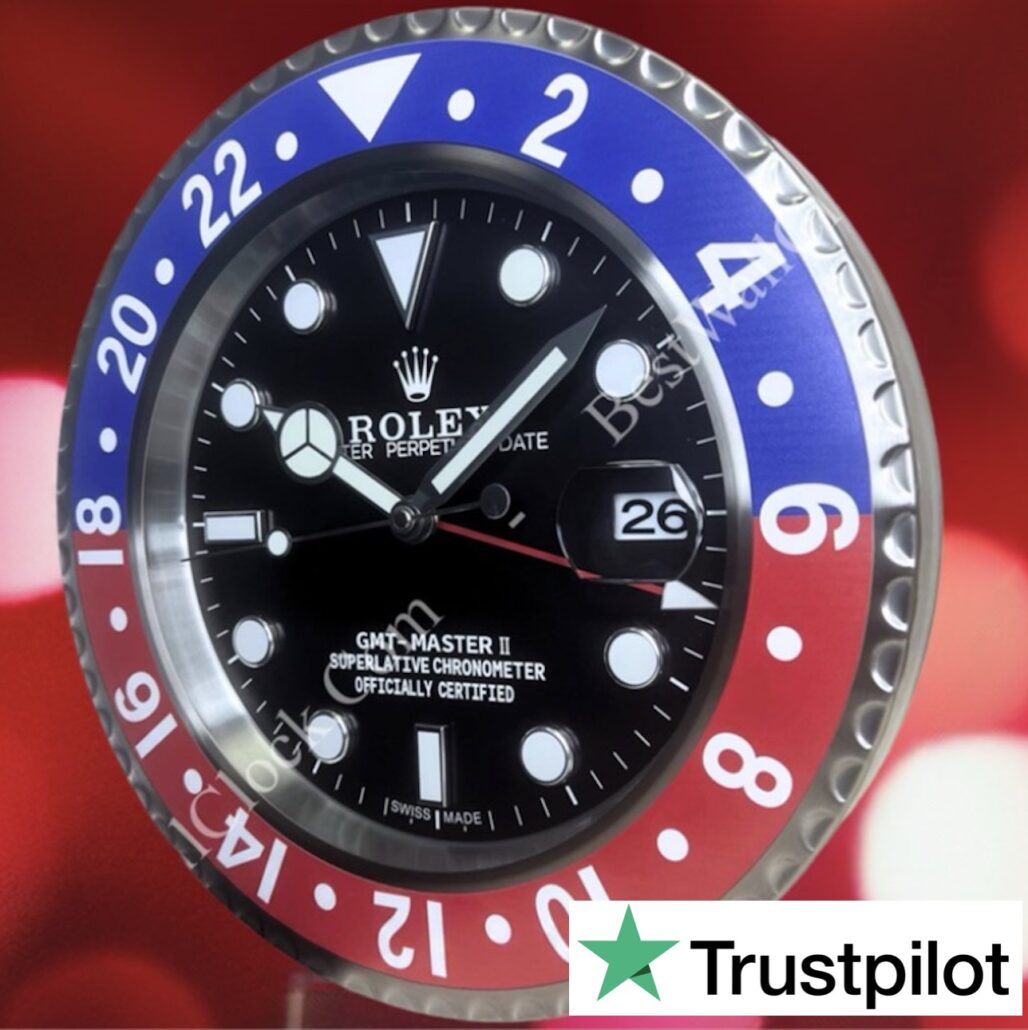 Premium Rolex GMT-Master II "Pepsi" Style – Dealer Display Wall Clock ...
