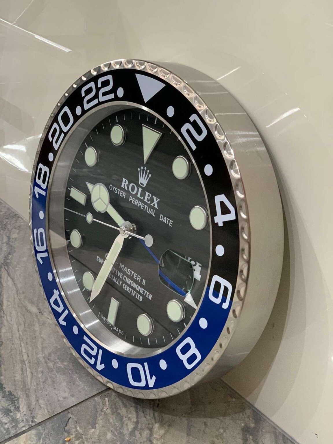 Homage GMT-Master II Style – Dealer Display Wall Clock 34cm ("Batman ...