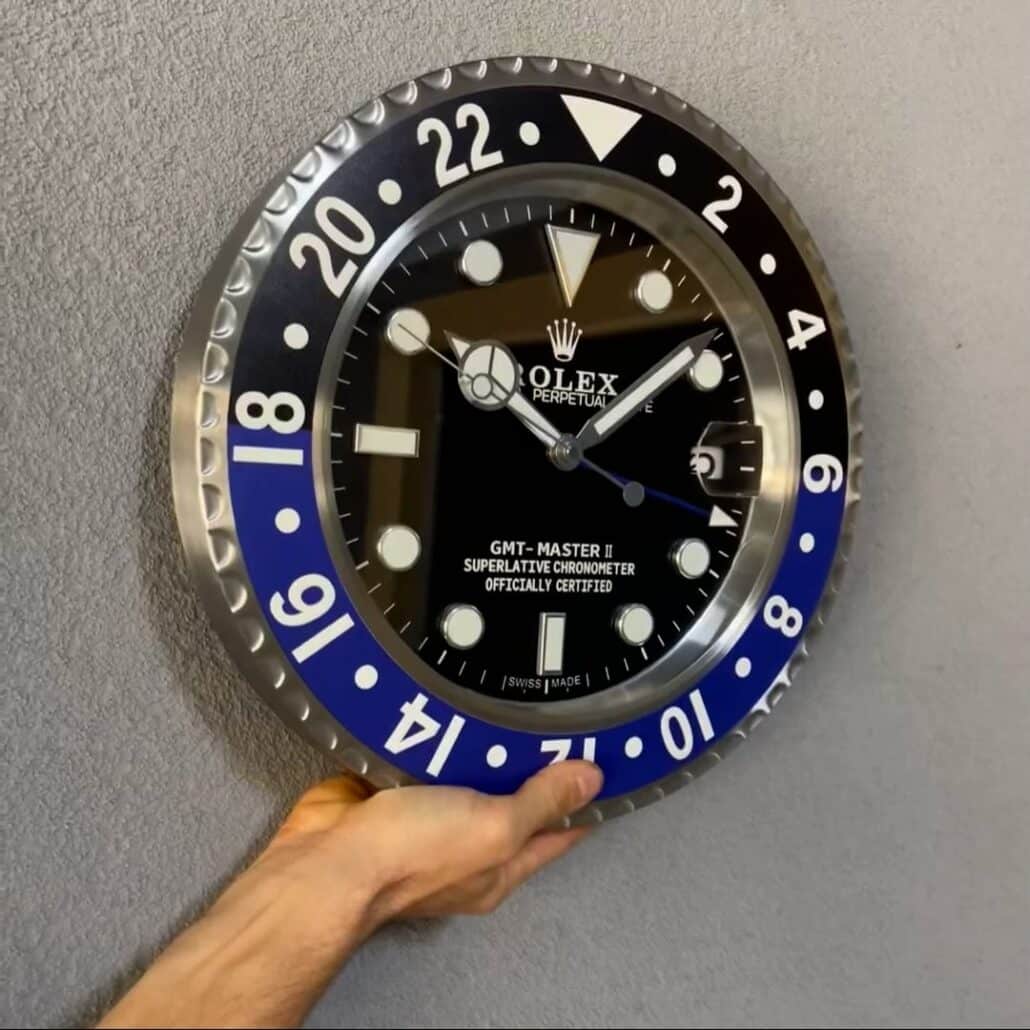 Premium Rolex GMT-Master II "Batman" Style – Dealer Display Wall Clock ...