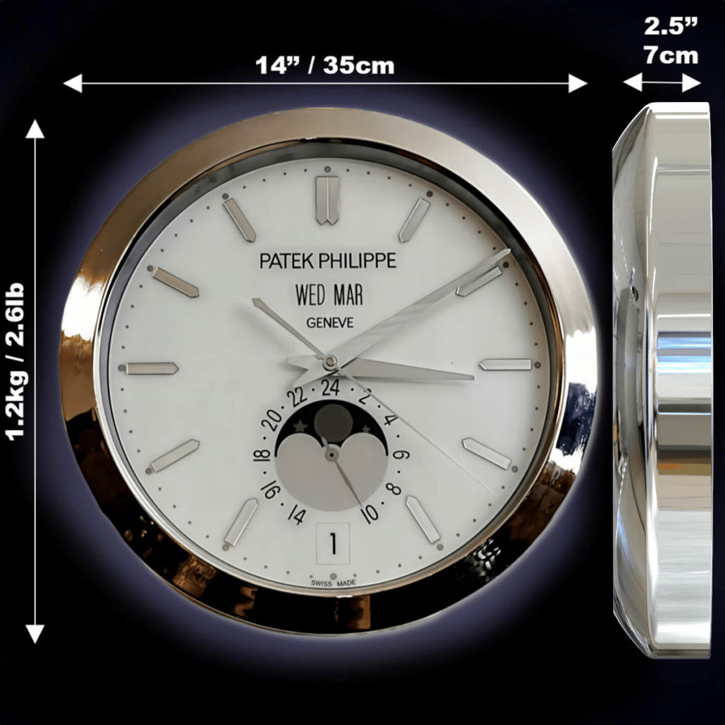 Patek Philippe Annual Calendar Style – Dealer Display Wall Clock 38cm ...