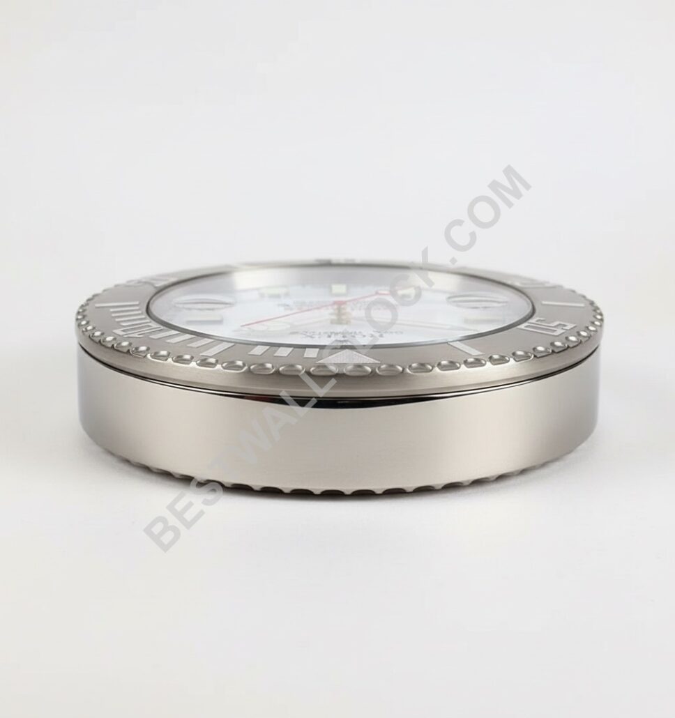 Yacht-Master Style – dealer display wall clock (Platinum & White ...